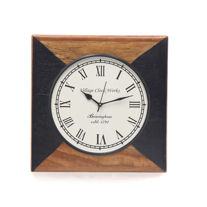 Black Brown Inlay Clock - Home Goods - by Classical Factory | Pietra